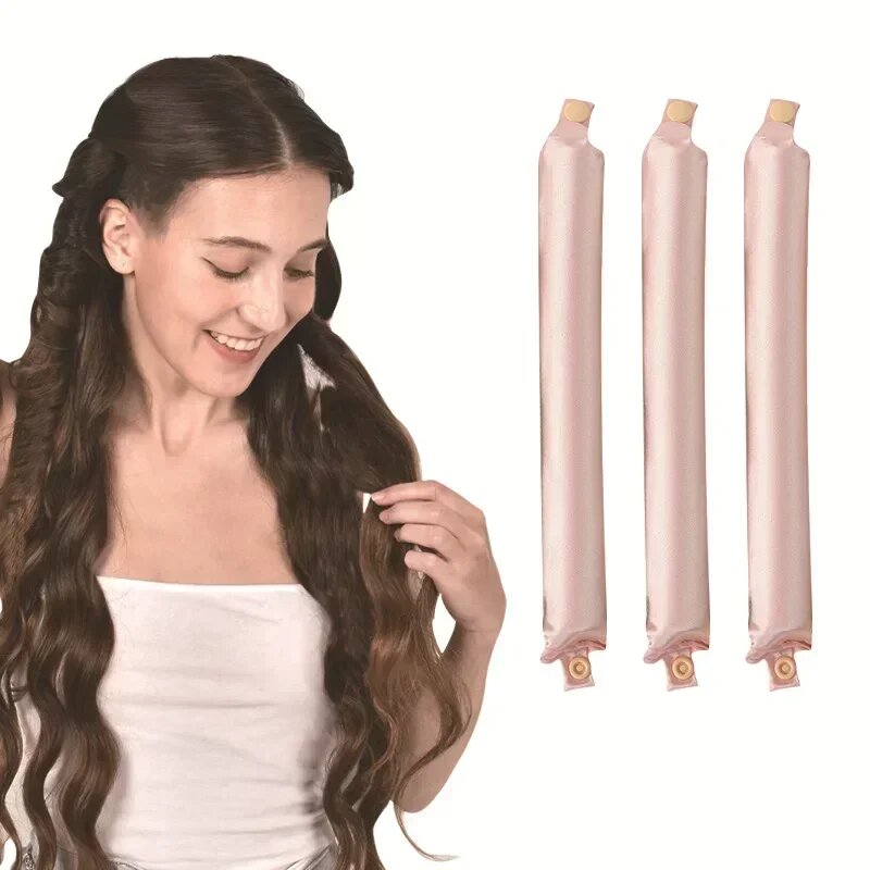 Безнагревательные бигуди для волос 3Pcs Light pink