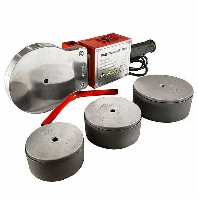 Паяльник для полипропиленовых труб 2000 Вт, аппарат для сварки пвх труб пластиковых (насадки 75-110мм, металлический кейc)