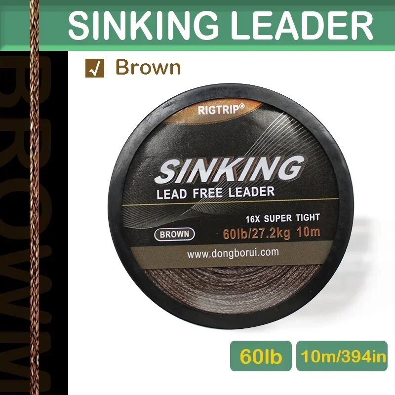 1 шт, 10 м, тонущая плетеная леска для ловли карпа, 60 фунтов, свободный лидер для ловли карпа, волосы для ловли карпа, оснастки для чод, аксессуары, снасти