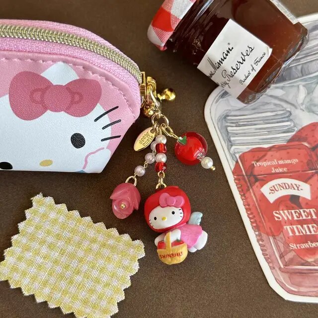 Брелок Sanrios, аниме-фигурки, брелок Kuromi Hellokittys, подвеска, милые животные, игрушки, кукла Pochacco, украшение для сумки, аксессуары, подарки,
