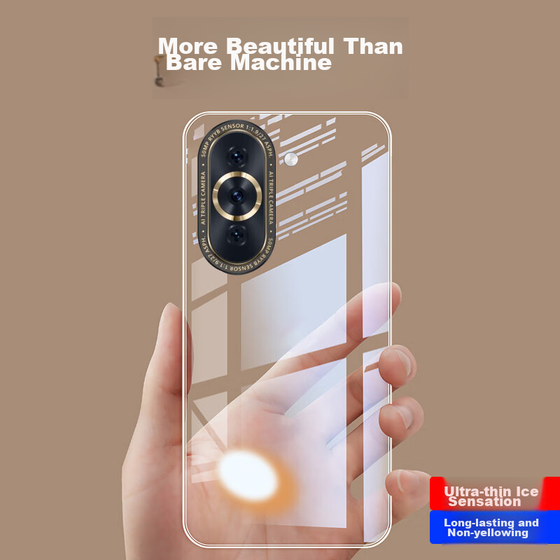 Kekelili [Long-Lasting, Yellowing-Resistant] Huawei Nova 10 Pro Phone Case, Huawei Nova 10 Pro Protective Cover, Full Coverage Lens Protection, Fully Transparent, Ultra-Thin, Shockproof, Bare Phone Feel