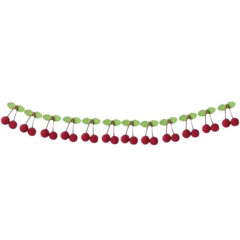 MOONBIFFY Гирлянда из вишневого фетра