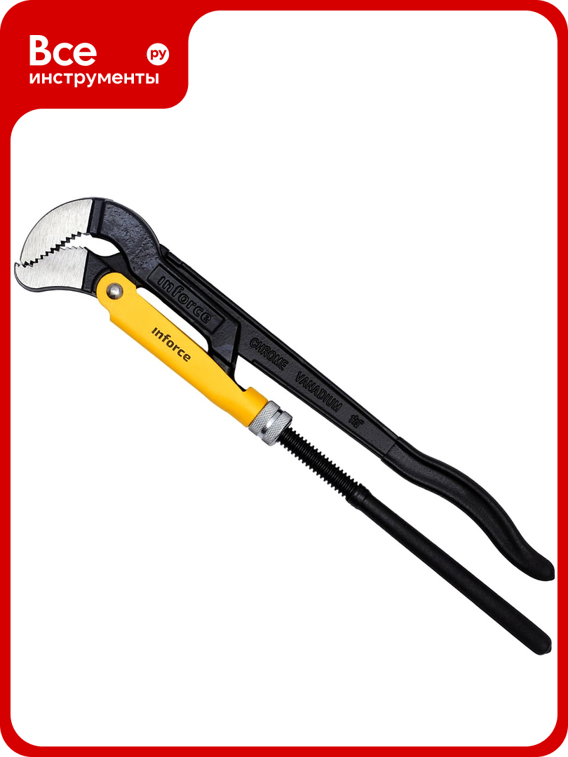 Трубный рычажный ключ Inforce №2 тип S 06-05-115, из хромованадиевой, увеличения долговечности