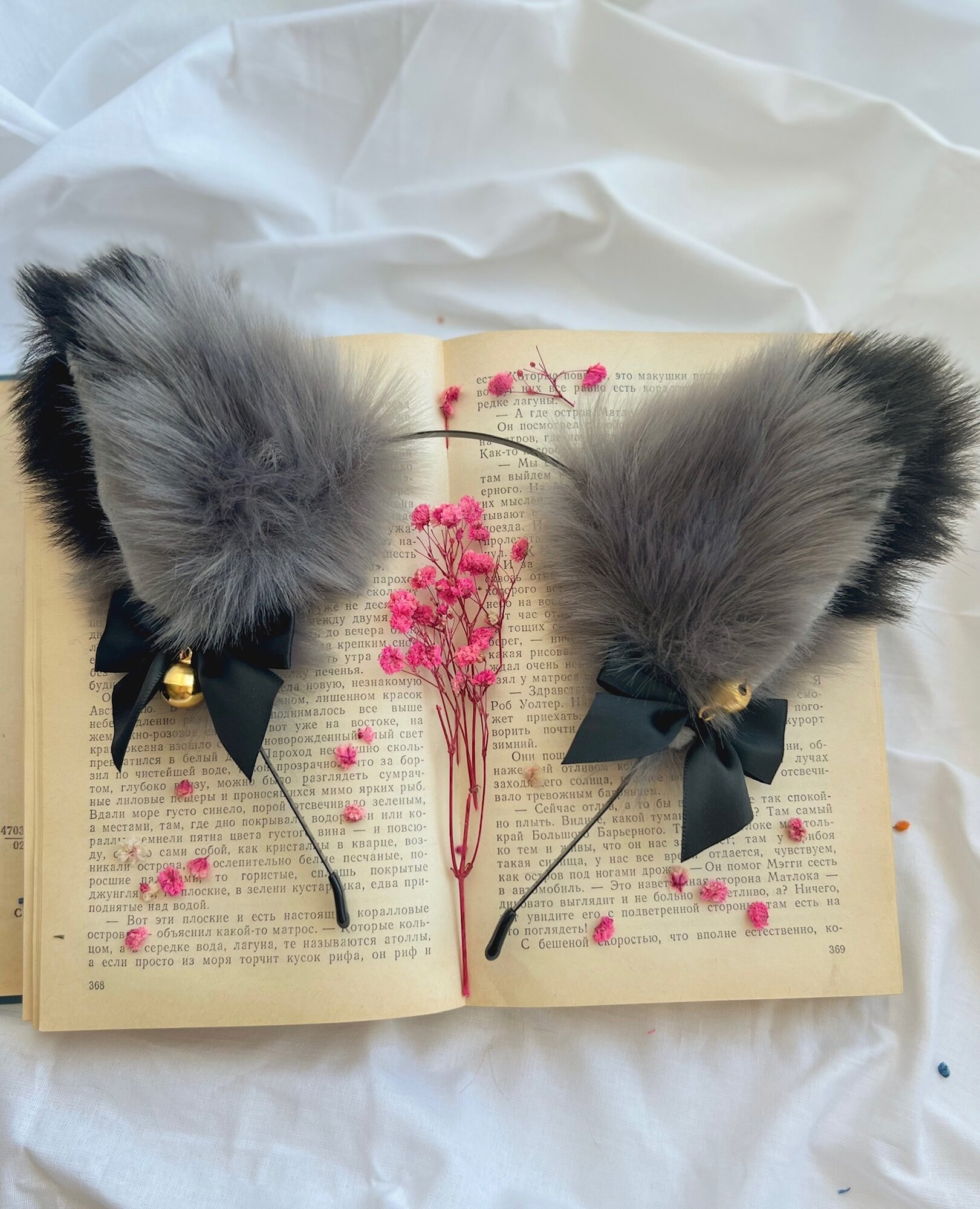 Набор для косплея: ушки и хвост в аниме-стиле, легкие, регулируемые, для взрослых и детей