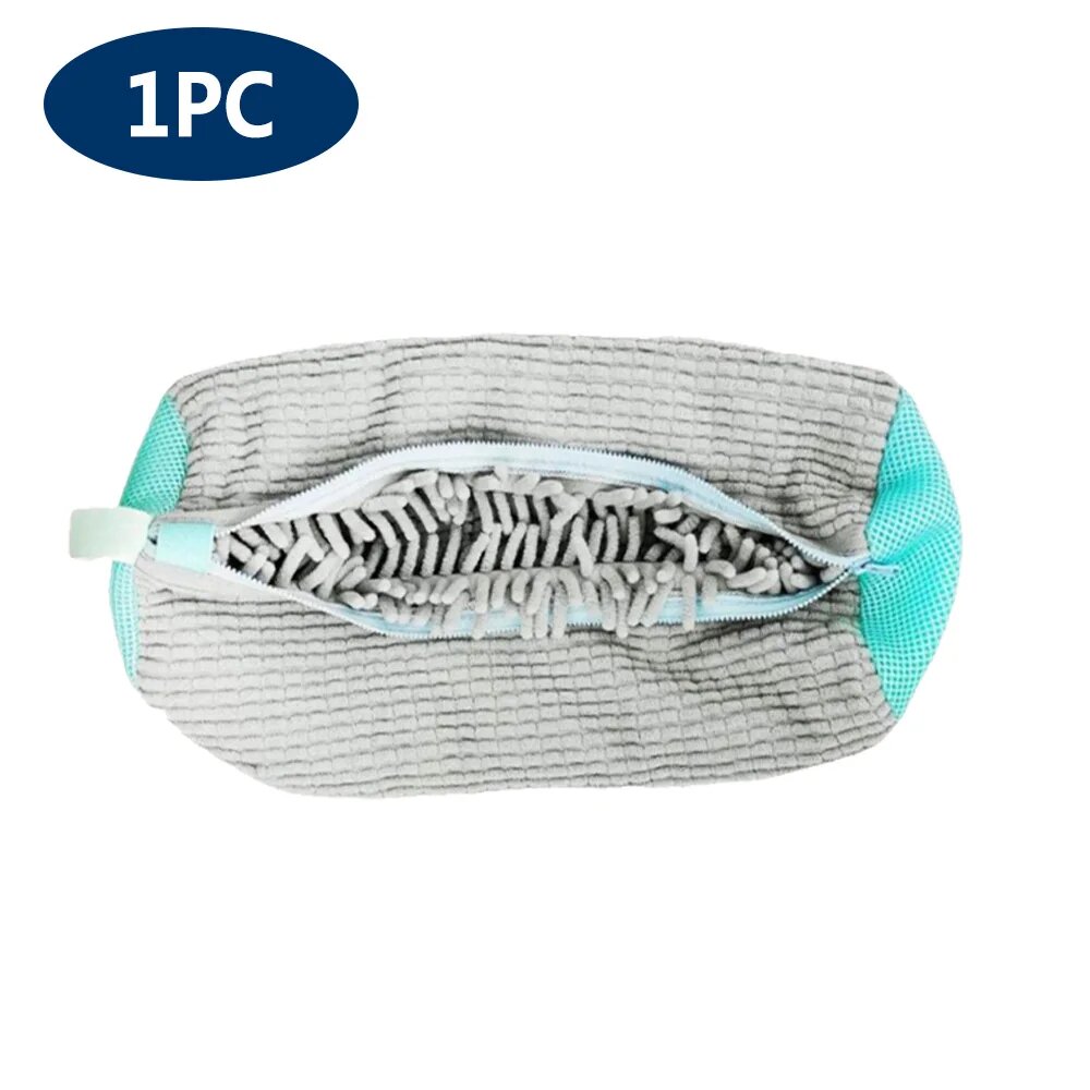 Мешок для стирки обуви XMSJ синего цвета из хлопка 1PC-Grey