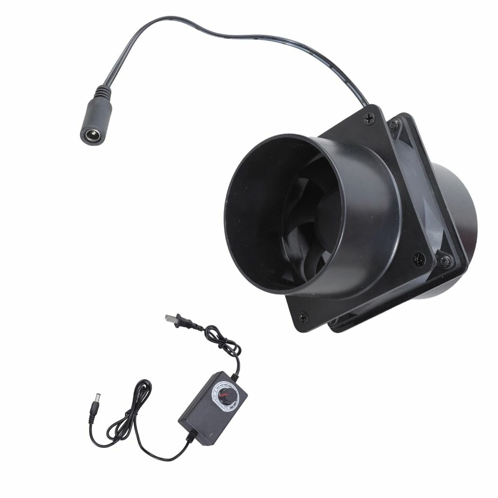 Канальный вентилятор 8 см, стандарт США, с 2 воздуховодами, обычный 12 В