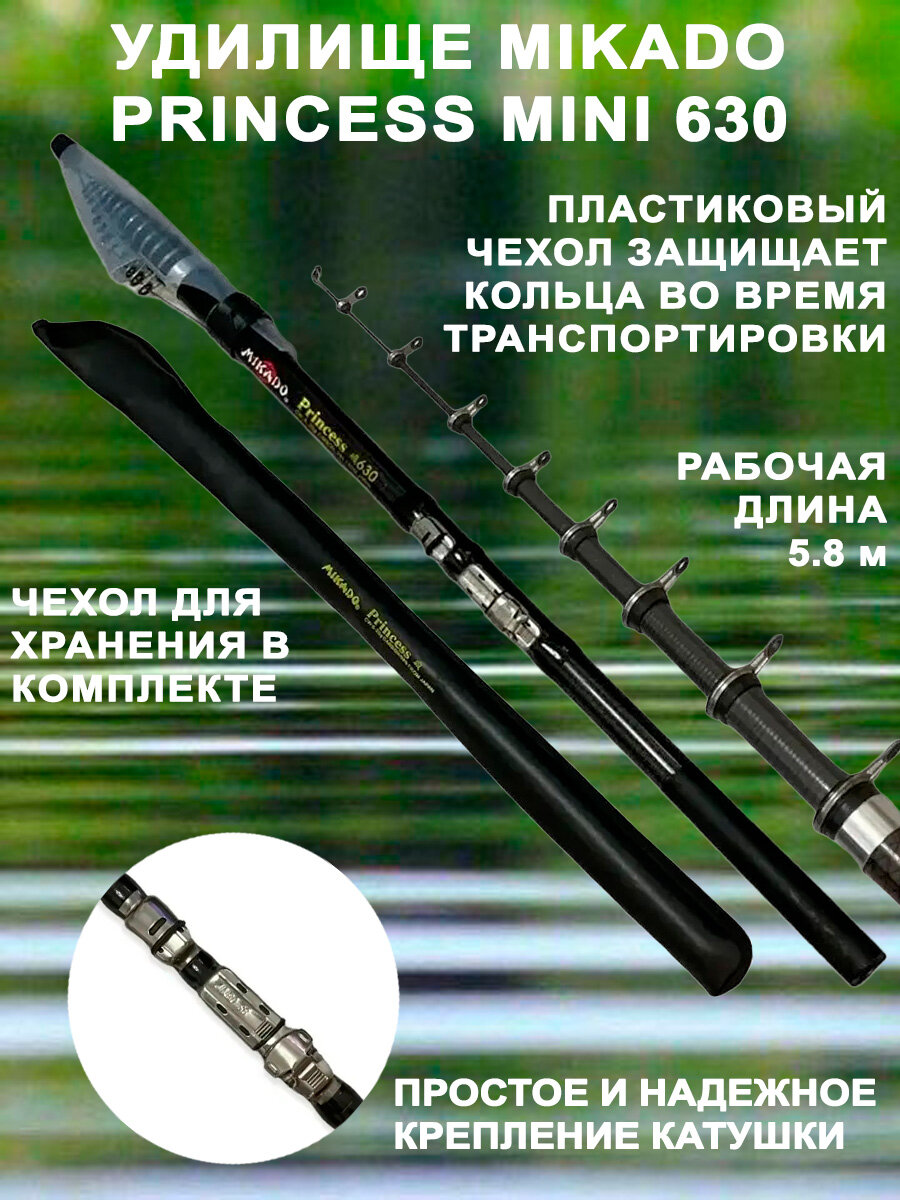 Удилище Mikado mini с кольцами