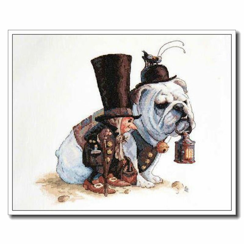 Набор для вышивания крестом, собака, Nimue, Вышивка, Подсчитал холст, Крестный комплект стежка