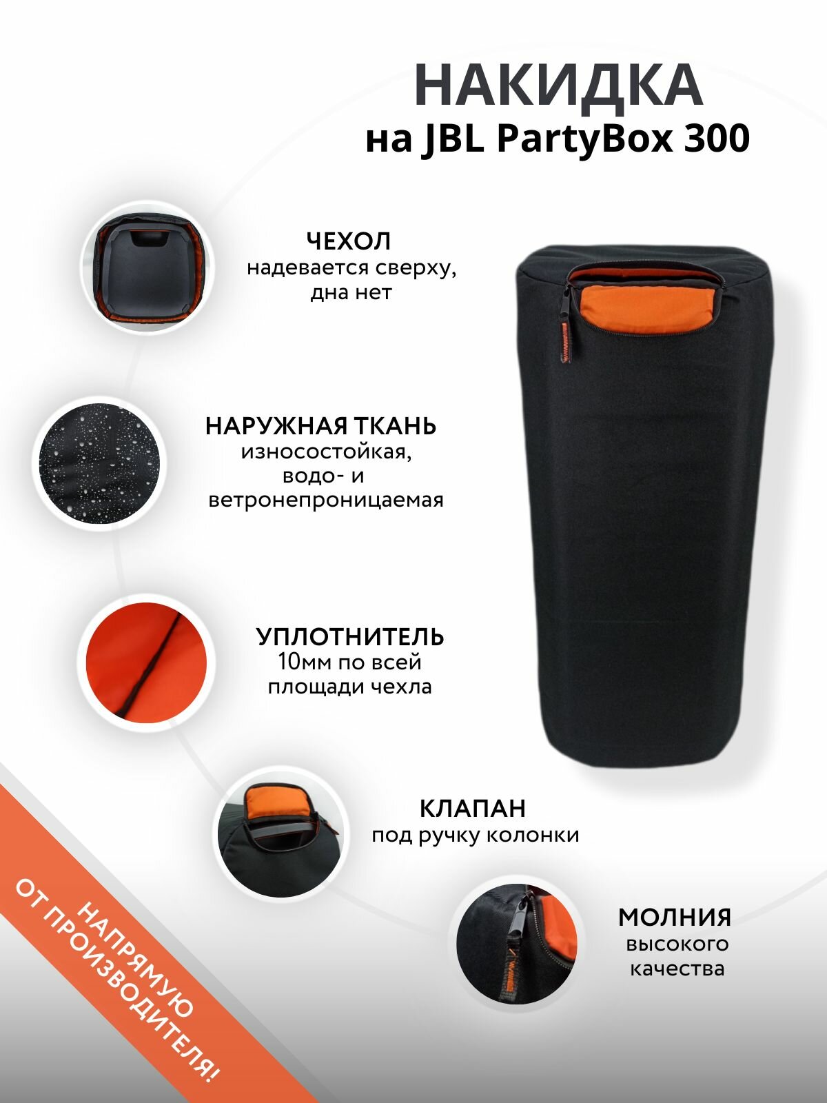 Накидка для колонки JBL PartyBox 300 (GoodBag)