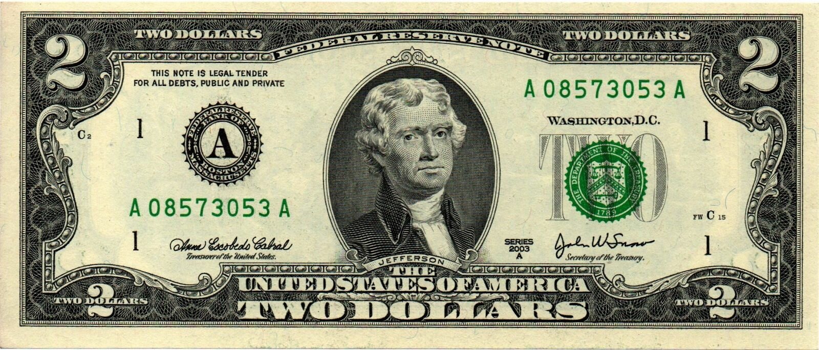 2 доллара 2003 год США 08573053