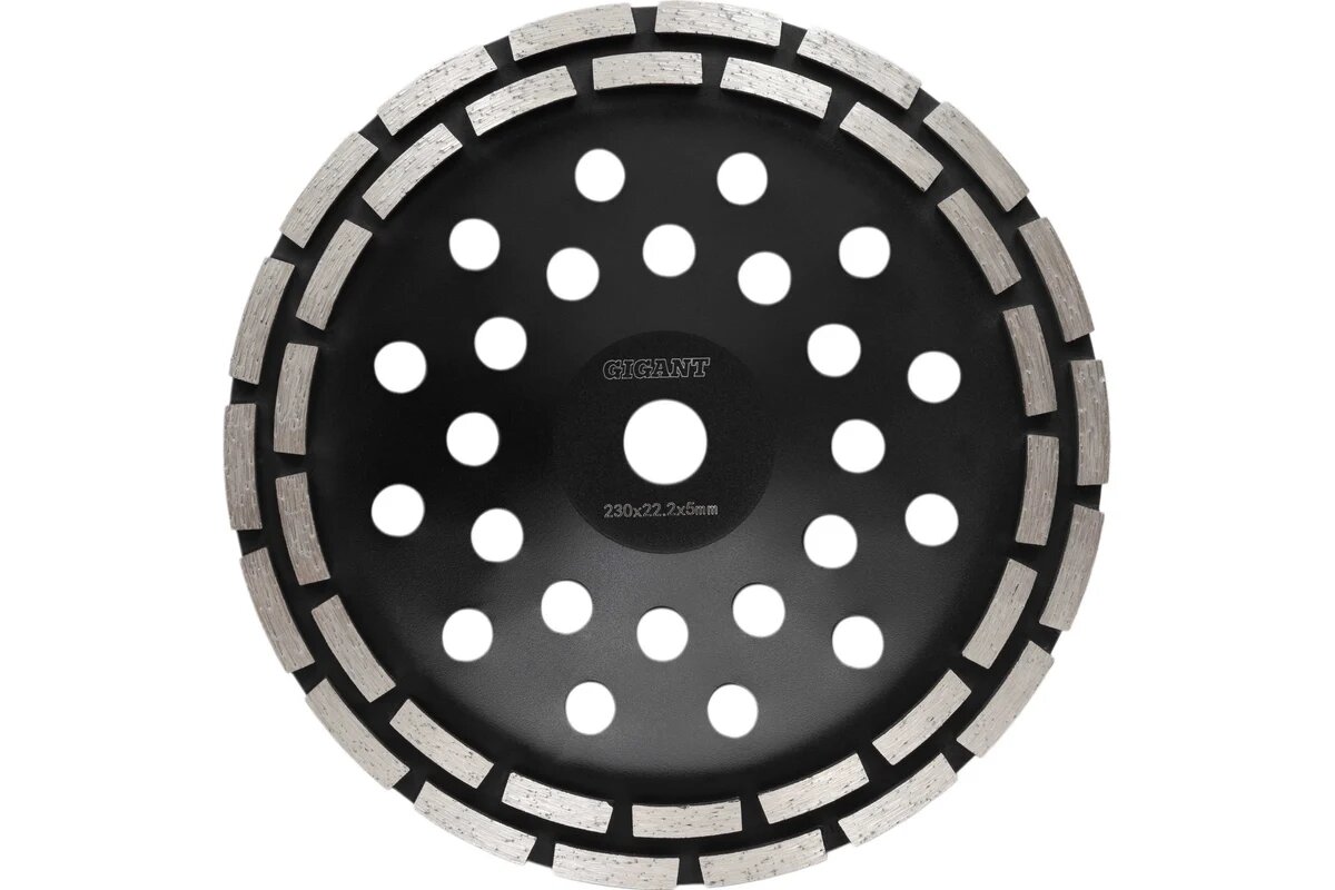 Gigant Чашка алмазная зачистная 230 мм двухрядная G-10014 для шлифовки металла