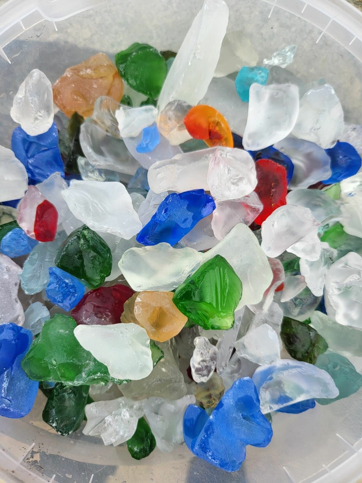 Эрклез , стеклянный щебень, палермо, для декора, фракция 10-20 мм, 1кг