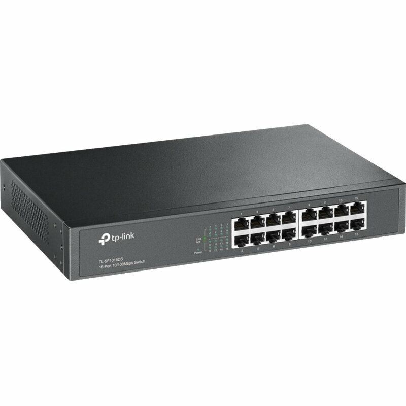 Коммутатор TP-Link TL-SF1016DS (L2) 16x100Мбит/с неуправляемый, 2280895