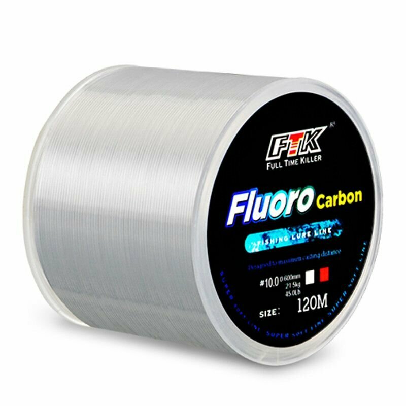 FTK Флюорокарбоновая леска для рыбалки, размотка: 120 м, толщина: 0.6 мм