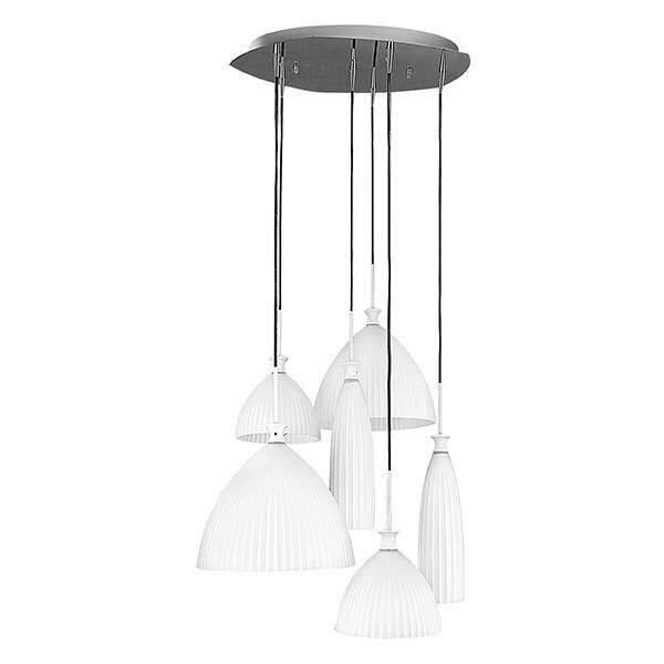 Lightstar 810160 Подвес AGOLA 6х40W E14 хром/белый