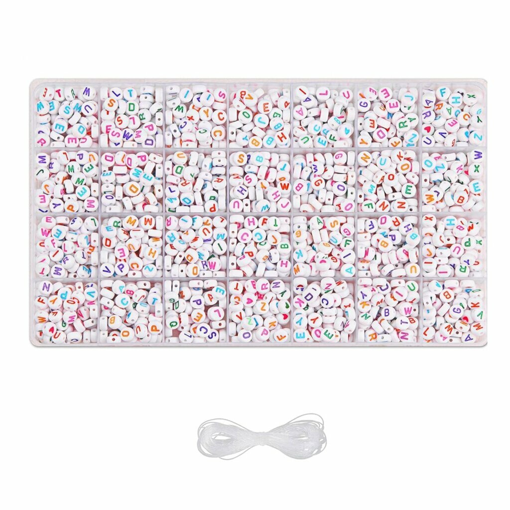 Набор Бусинок с Буквами 1850 грамм для индивидуального Рукоделия и Создания ювелирных изделий