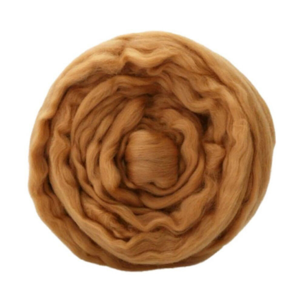 Пряжа для вязания ТКФ Тонкая шерсть для валяния 100 г 165 темно-бежевый 100 гр/2 м 100% тонкая мериносовая шерсть