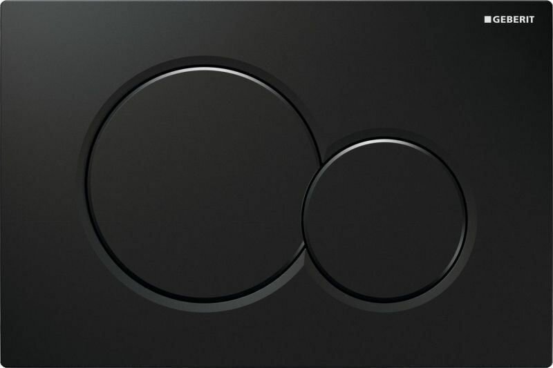 Панель двойного смыва Geberit, Sigma01 матово-черная (в наличии, отправка в любое время)