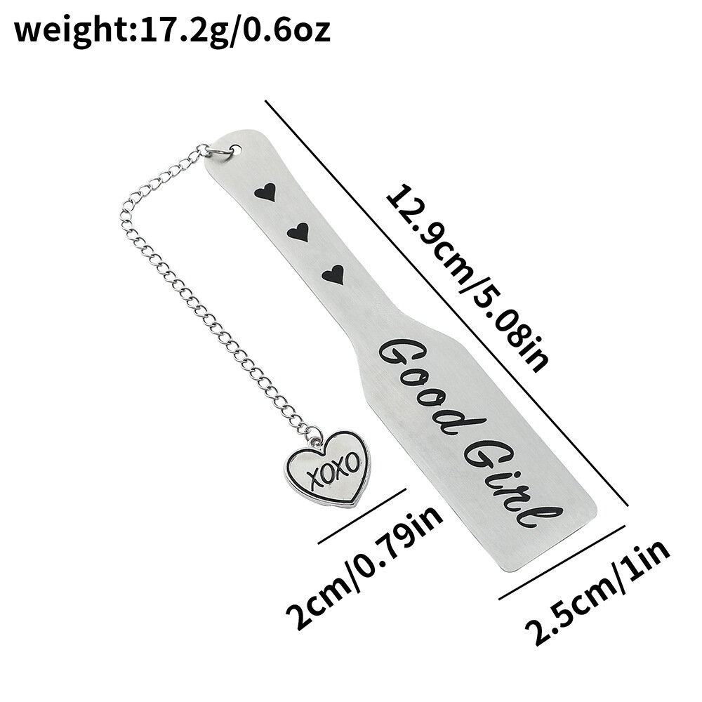 Закладка Amazon "Good Girl", нержавеющая сталь, с подвеской, литературная надпись