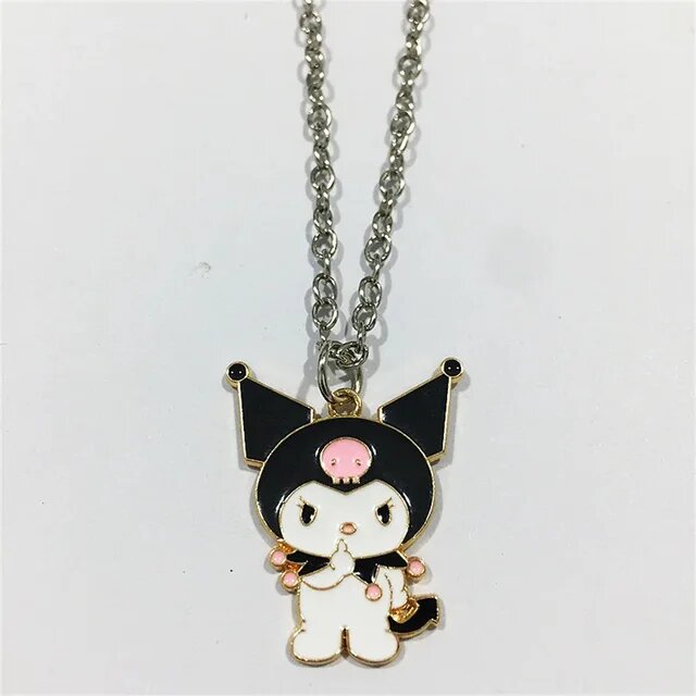 Ожерелье с героями мультфильмов Sanrio, детское ожерелье с подвеской «Hello Kitty Kuromi», женское модное ожерелье, аксессуары для подруги, подарок