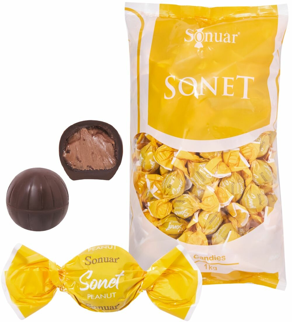 Шоколадные конфеты 'Сонет' арахис 1,0кг (Sonuar)