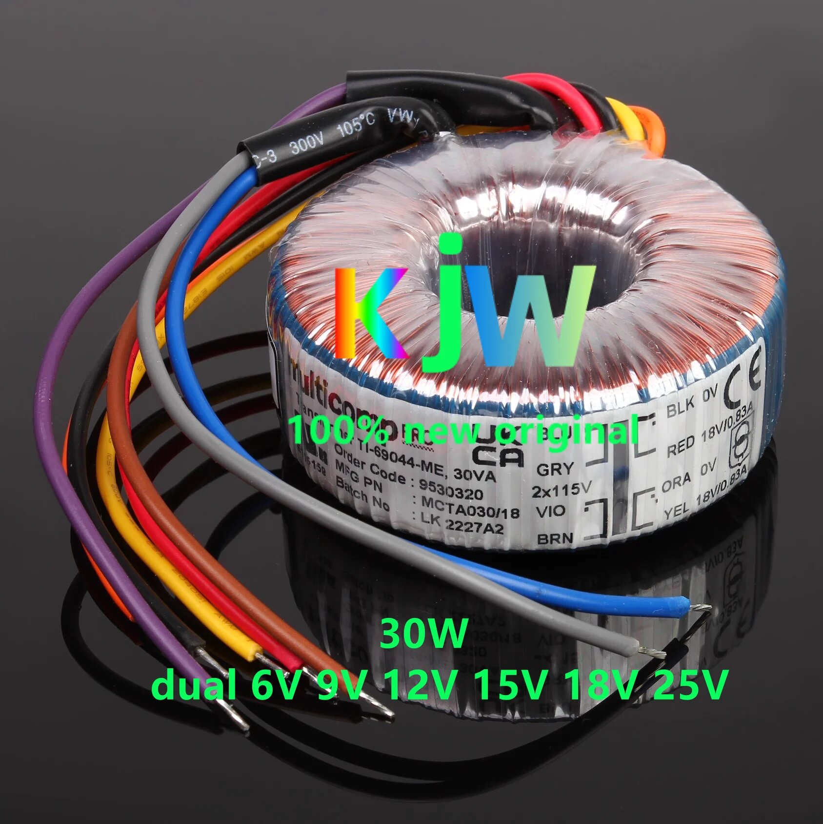 Аудиофильский тороидальный трансформатор 30ВА 15V