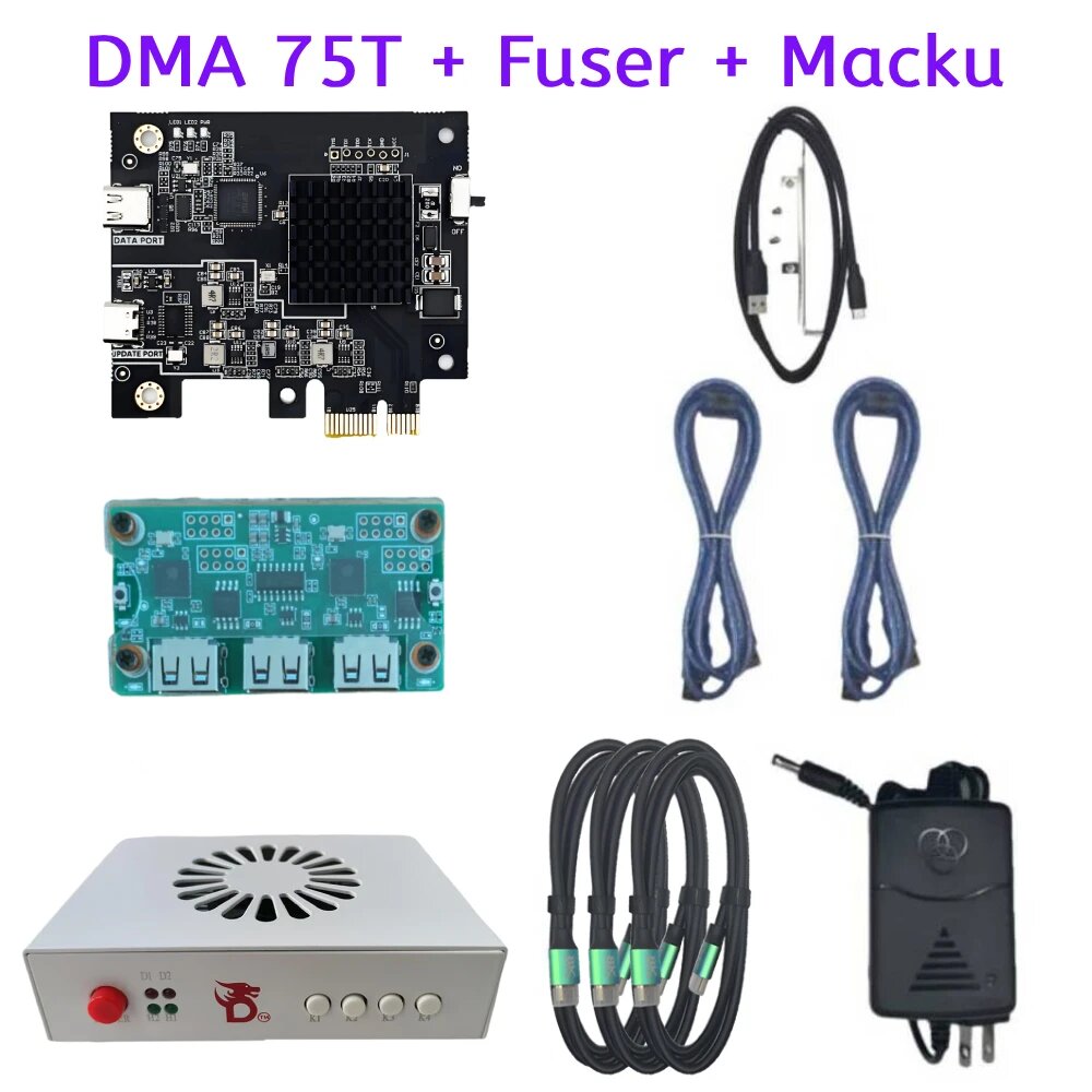 Комплект DMA 75T - Карта FPGA DMA 75T + Устройство HDMI Fuser Fusion + Makcu - Комплект DMA Bundle
