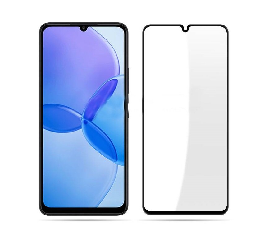 3D/5D защитное изогнутое стекло MyPads 5D Forti Glass для Xiaomi Redmi 13C 4G / Redmi 13C 5G / Redmi 13R / Poco C65 с закругленными изогнутыми края.