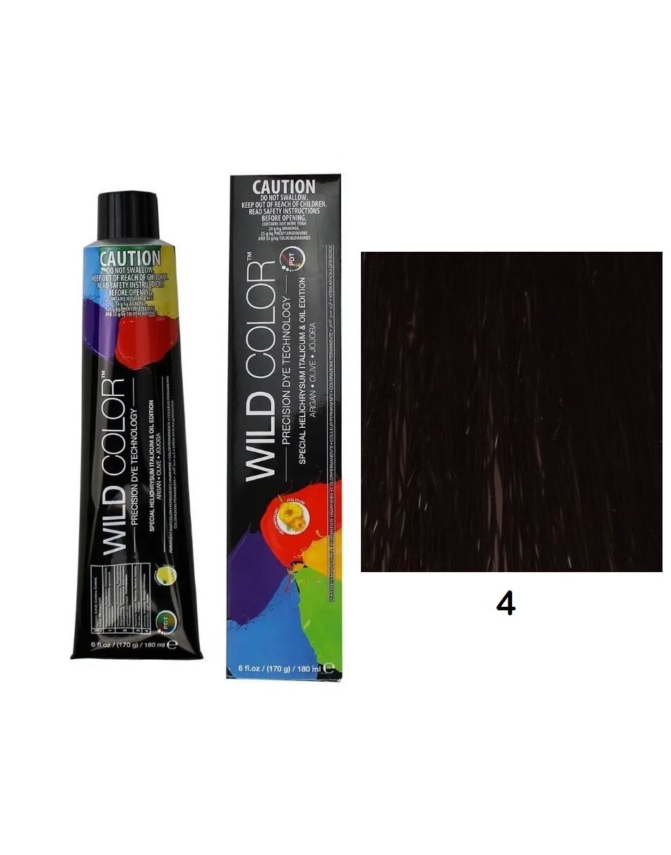 Wild Color Ammonia Free Sensitive краска для чувствительной кожи 180 мл - Wild Color Ammonia Free Sensitive 4 Каштановый