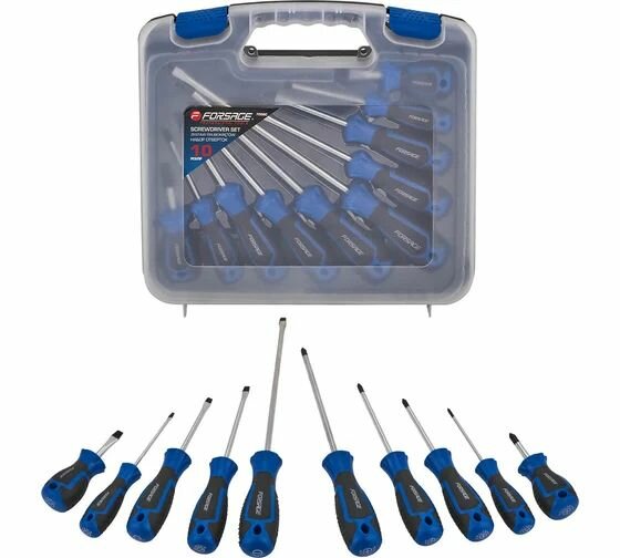 Отвертки, набор 10 предметов FORSAGE