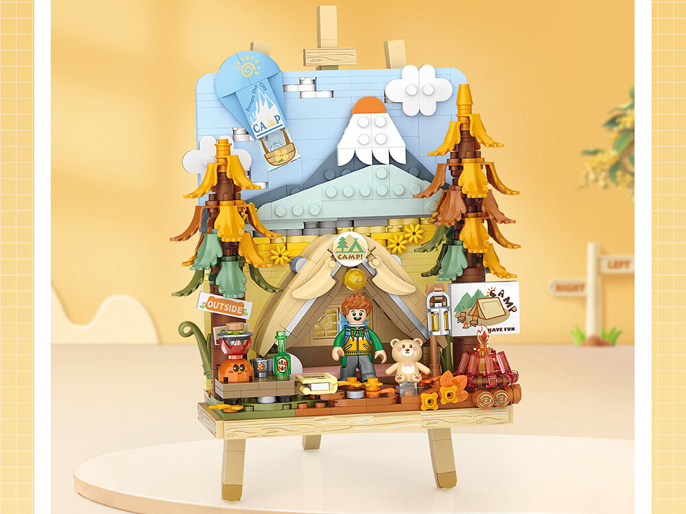 Конструктор LOZ 4805_MK Конструктор Палатка в осеннем лесу