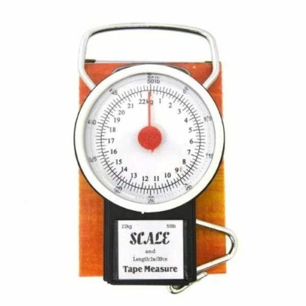 Весы ручные механические до 22кг-рулетка до 1 метра универсальные
