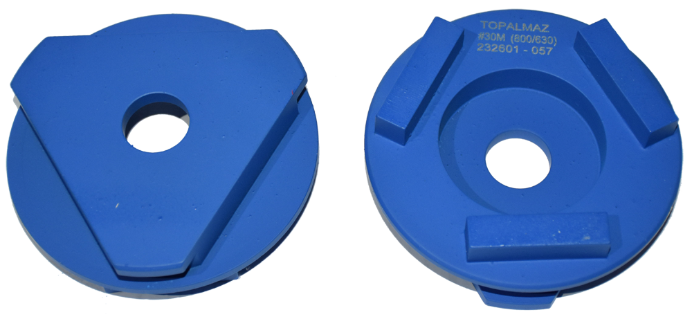 Фреза алмазная для шлифовки бетона марки TOPALMAZ MEDIUM #30M3 №0. Для машин со. Твёрдый бетон