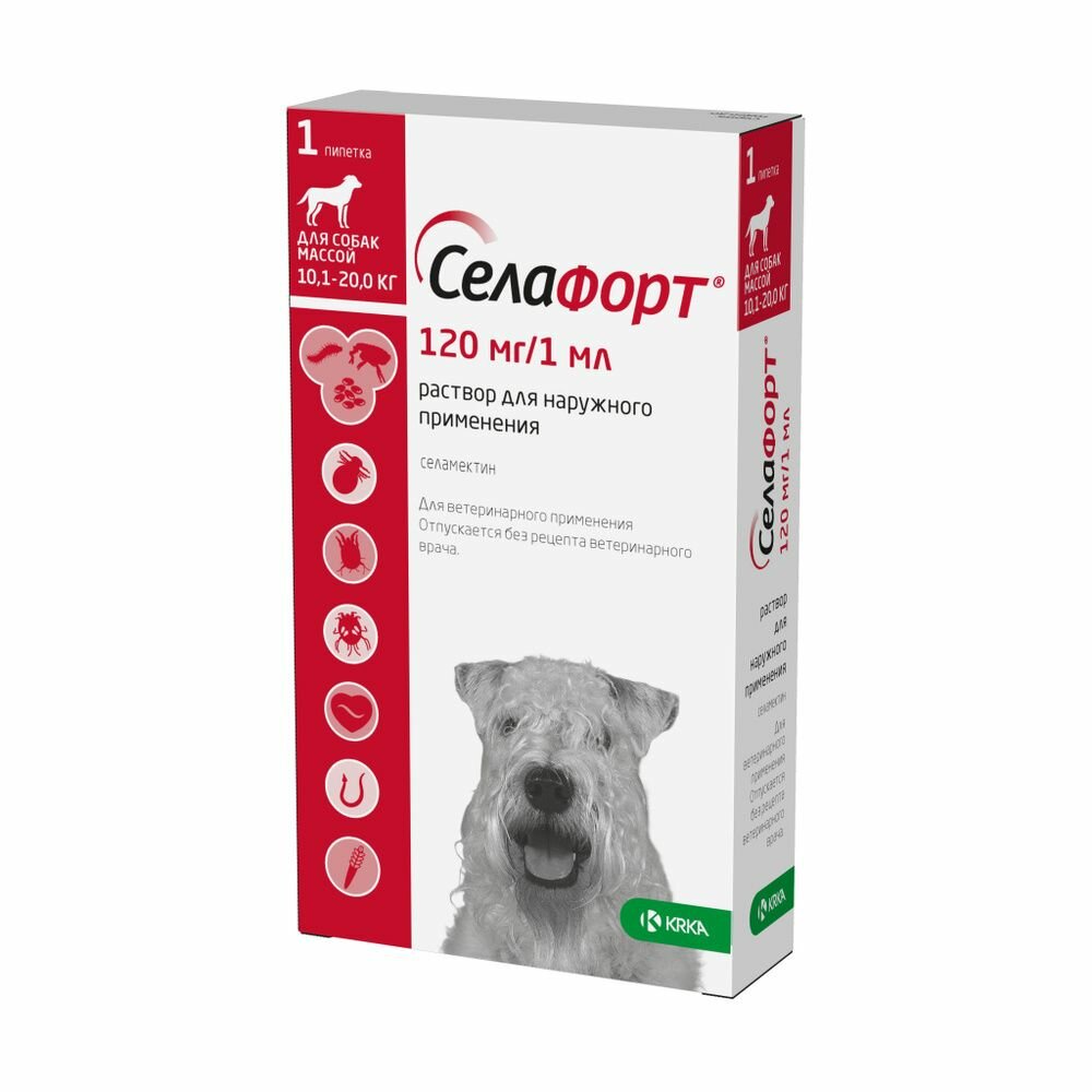 Селафорт 120мг/1мл для собак 10,1-20кг пип. №1