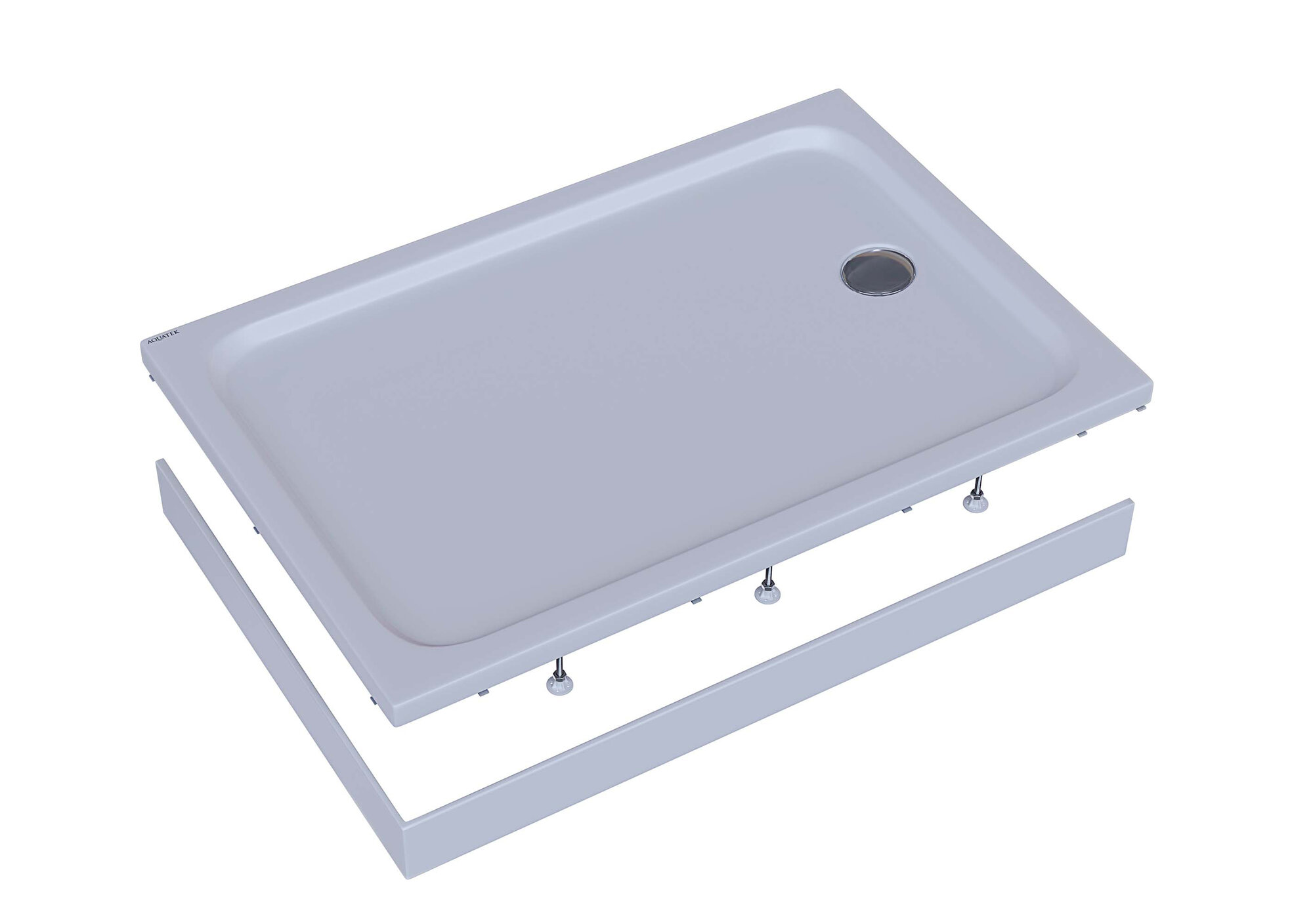 Душевой поддон акриловый 140 x 80 прямоугольный с каркасом и экраном Aquatek DPA-0000013