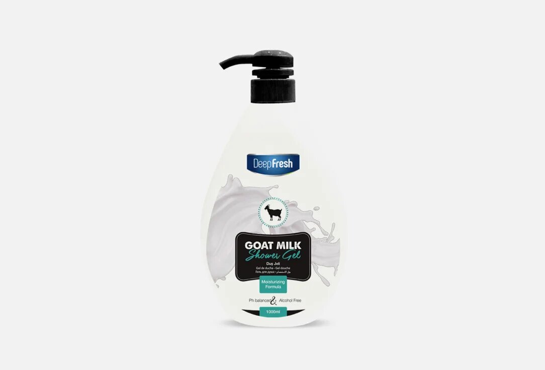 Гель для душа DEEP FRESH GOAT MILK, для всех типов кожи, 1 л