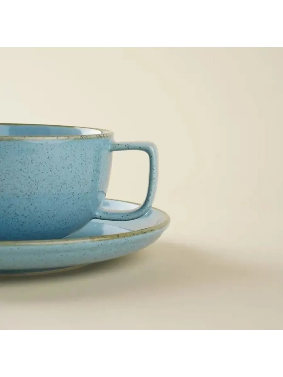 Элегантный фарфоровый набор для чая «Бирюзовая грация»