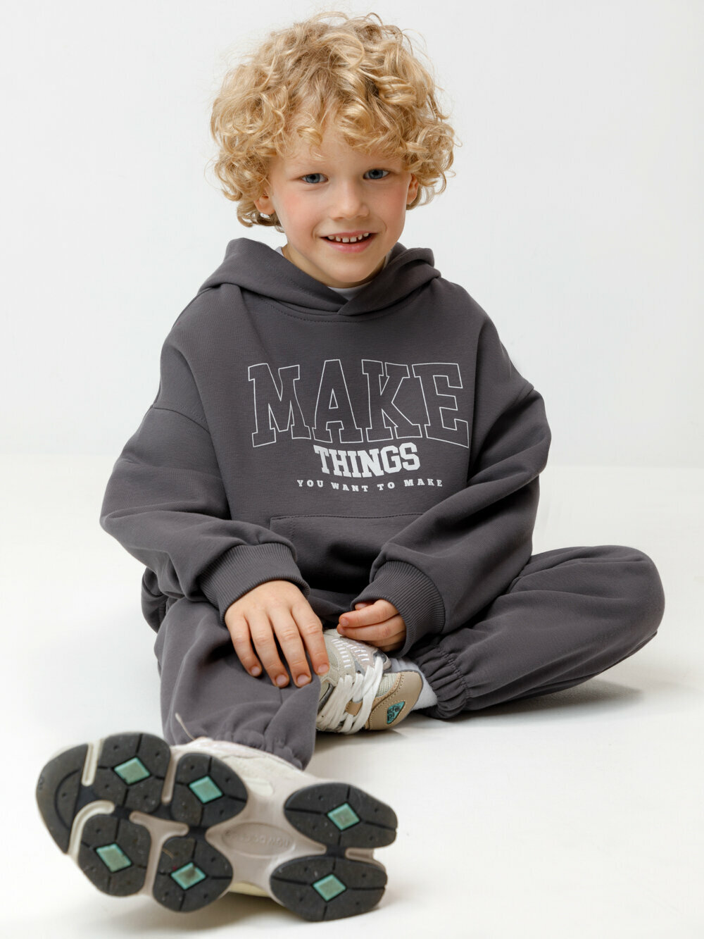 Худи МП 302920/темно-серый 3908