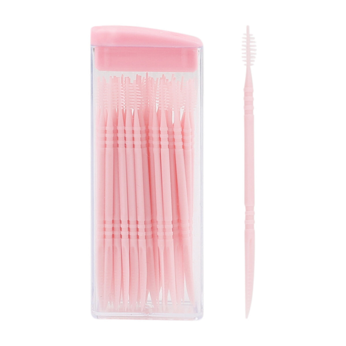 Версия портативной пластиковой чистящей зубочистки, 50 шт, для ежедневного использования, без запаха, многоразовая дорожная зубная нить с двумя головками