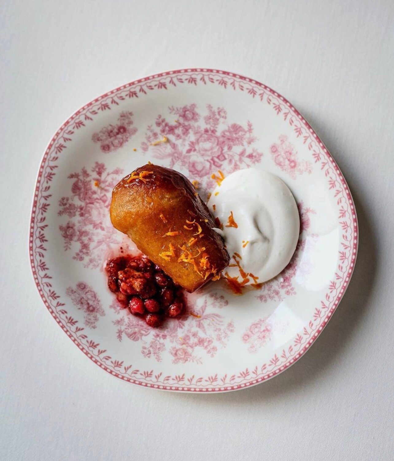 Тарелка 27 cm (розовая) Lancaster, Garden. Фарфор высокого качества.