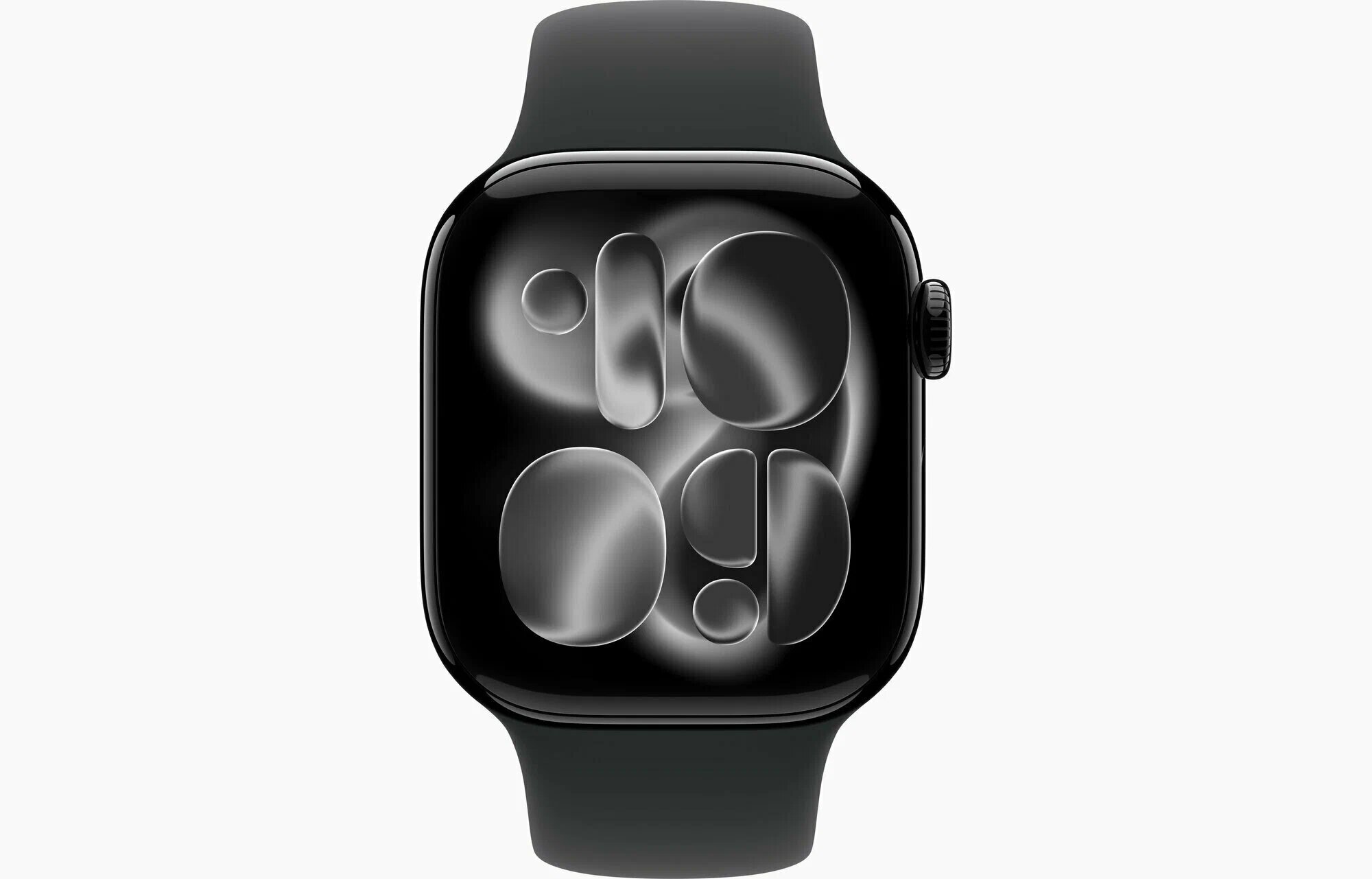 Apple Watch S11 46mm Jet Black Aluminum Case with Black Sport Band S/M
