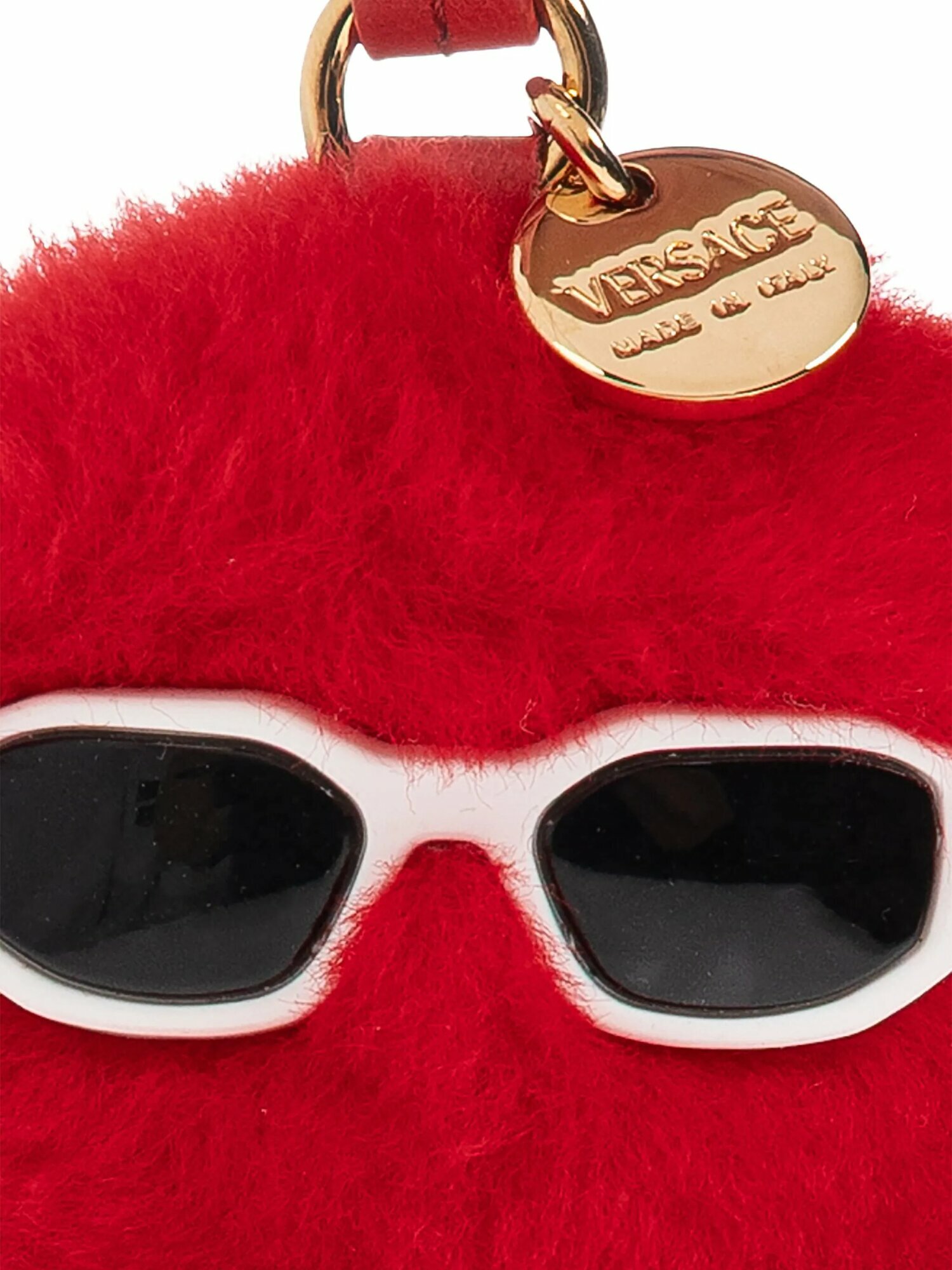 Сумка Versace Faux-fur bag charm, красный — фото 1