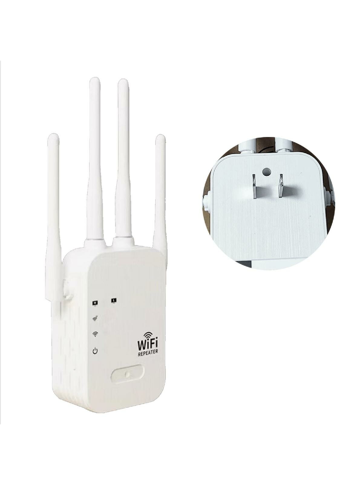 300Mbps WiFi Repeater WIFI Router 2 in 1 2.4Gz SIgnal Booster Extender with 4 Antennas Boost WIFI Coverage