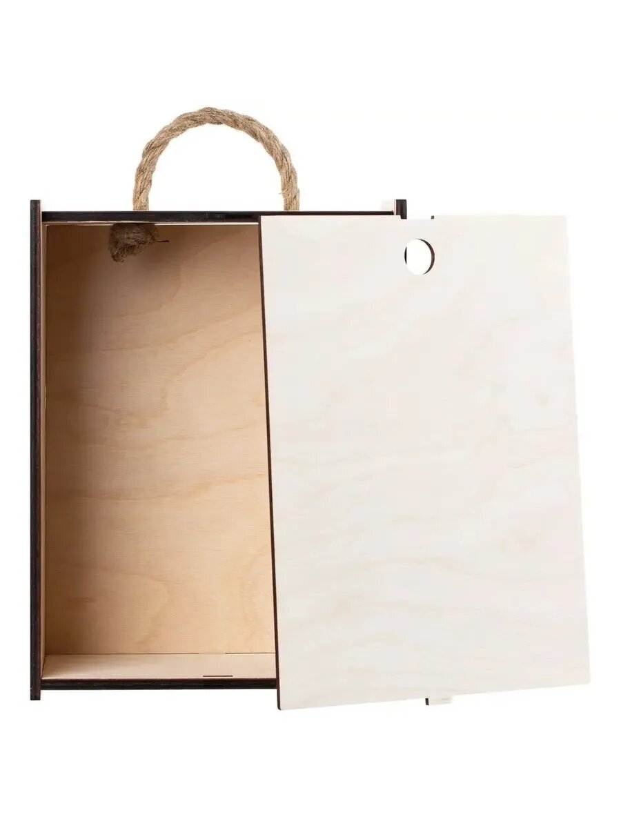 Экологичный деревянный пенал с ручкой для подарков