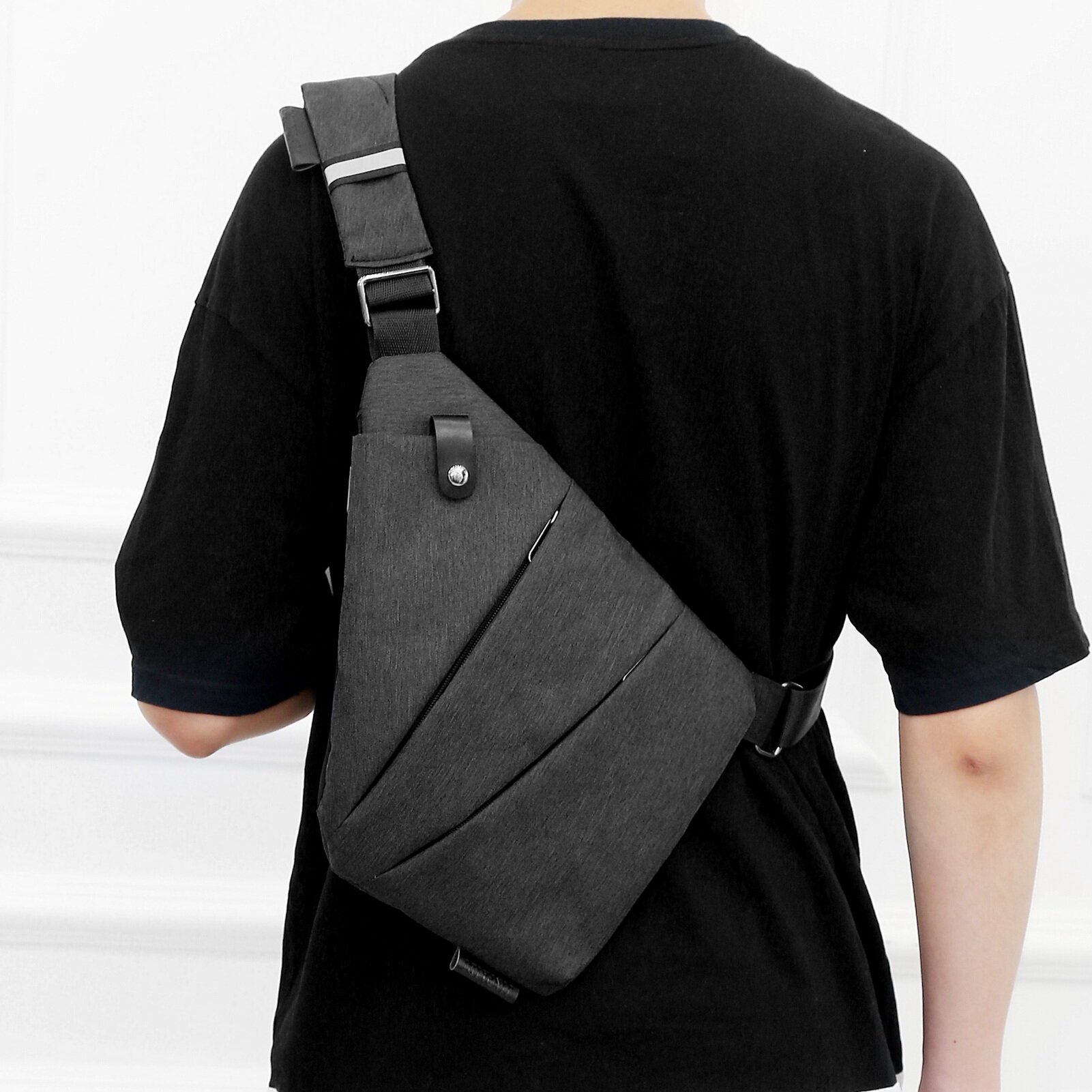 Sling Pack Тонкий рюкзак через плечо Легкая повседневная сумка на грудь для спорта на открытом воздухе Путешествия Пешие прогулки