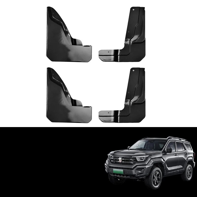 Пластиковые Брызговики для Great Wall GWM Tank 400 2024 2023 Painted black-4pcs