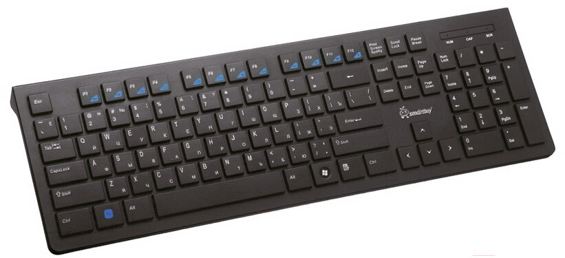 Клавиатура для компьютера (SBK-206US-K) SLIM USB черный