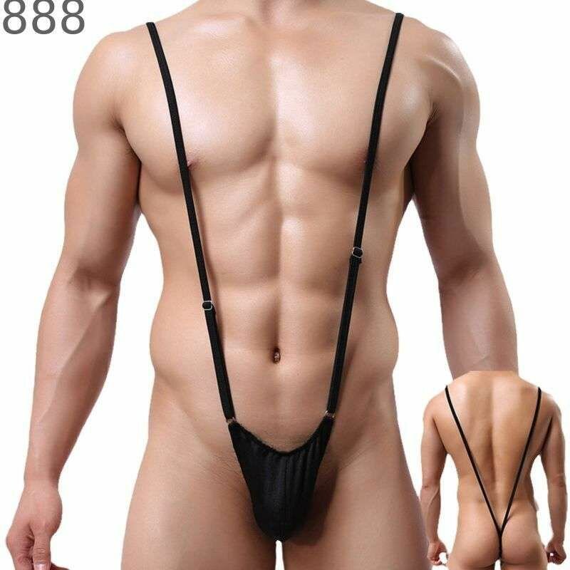Мужские регулируемые цельные стринги со страпоном