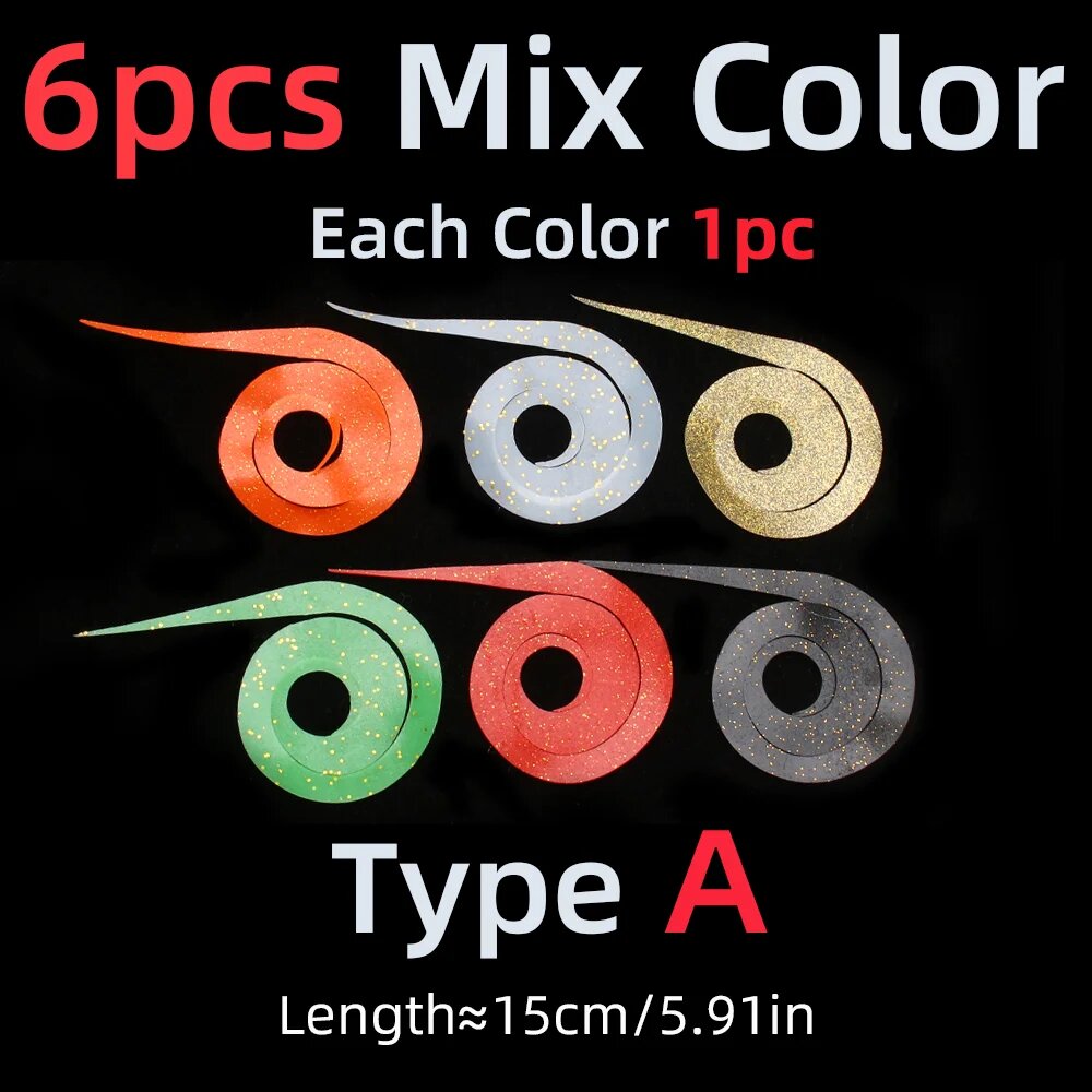 6 шт. силиконовые юбки для морской рыбалки, Цвет: 6pcs Mix Color A