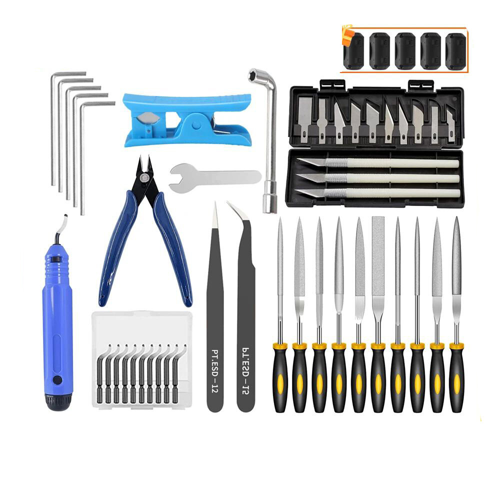 Набор инструментов для 3D-принтера: сборка, снятие, финишная обработка, резка нити. Аксессуары для 3D-принтера: очистка, финишная обработка и резка.